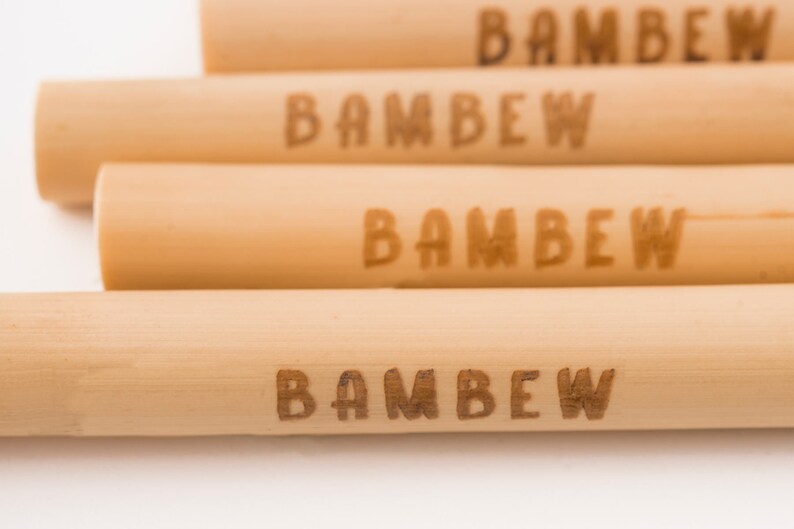 100 X BAMBEW Bamboo Straws. Handmade by Artisans in Vietnam From 100% ...