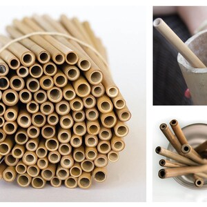100 X Laser Engraved Bamboo Straws for Weddings, Party, Events ...