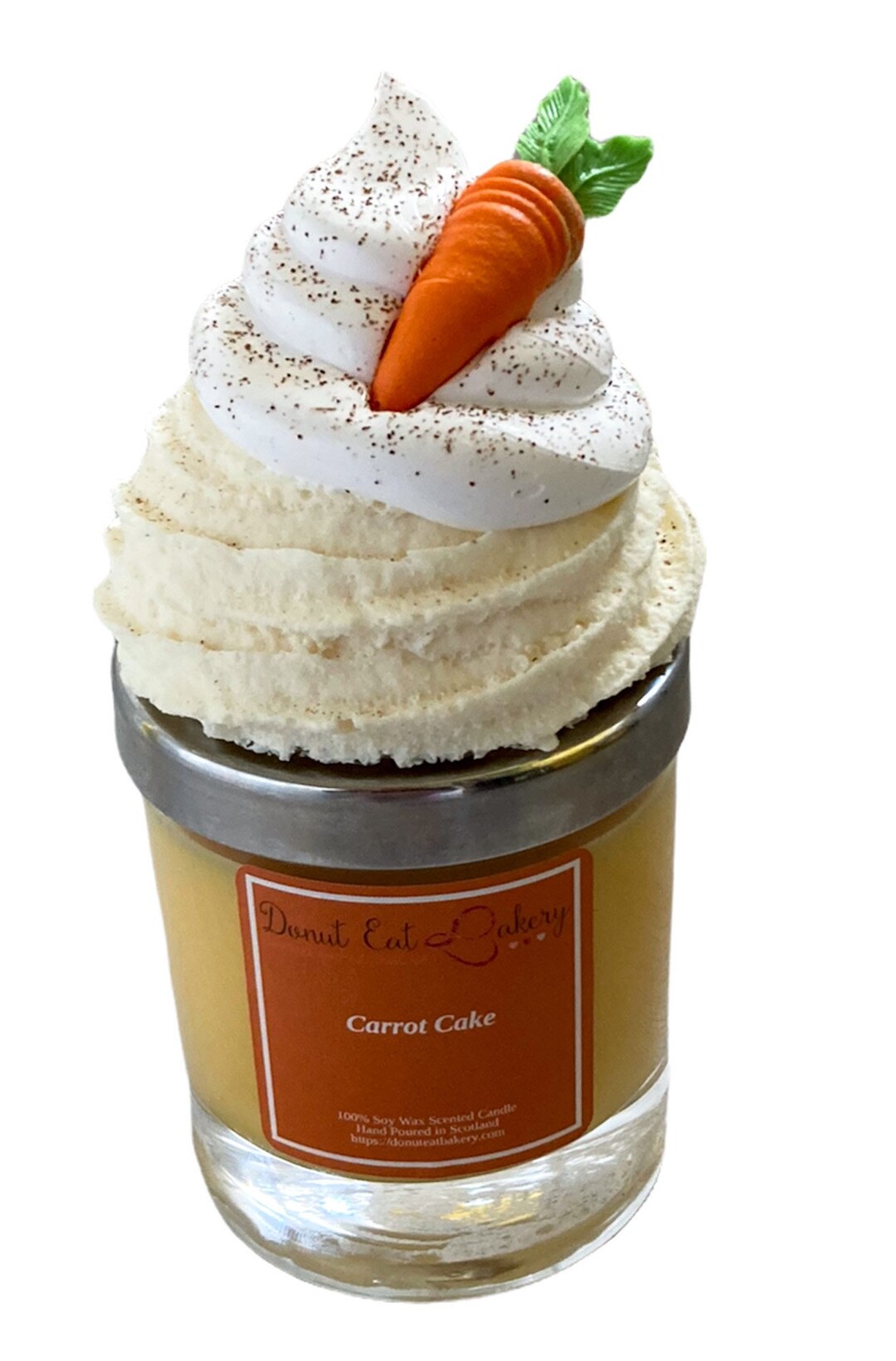 Carrot Cake Cupcake Candle, Soy Wax, Dessert Inspired - Etsy