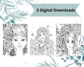 PDF Print Girl Power Adult/kids Color and Chill Coloring Book/digital ...