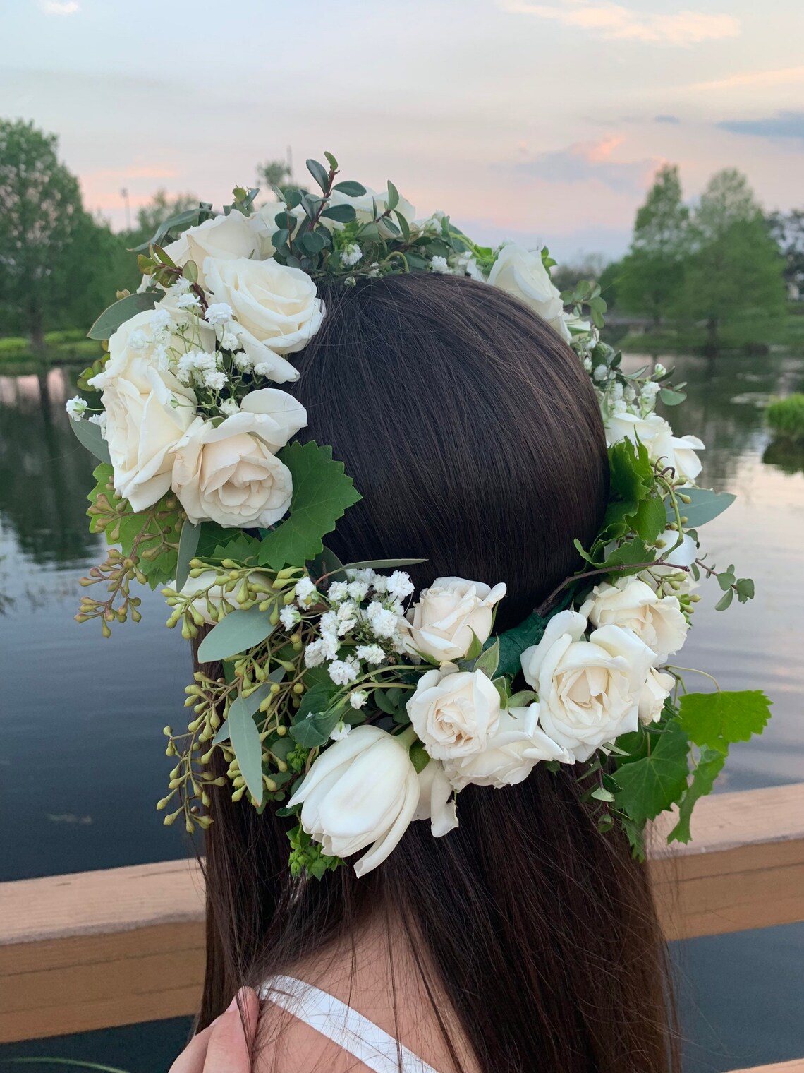 Cream Rose Flower Crown - Etsy