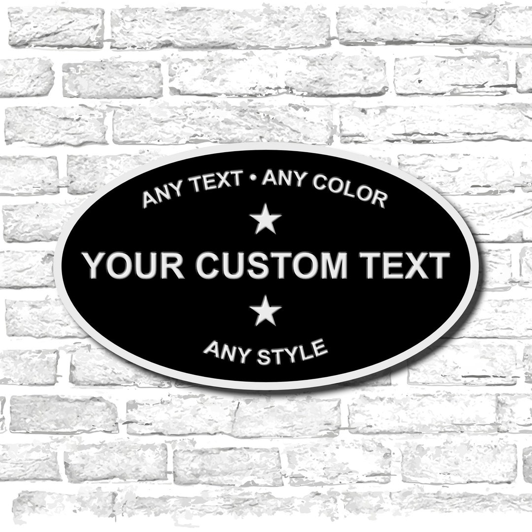 Custom Oval Sign - Etsy
