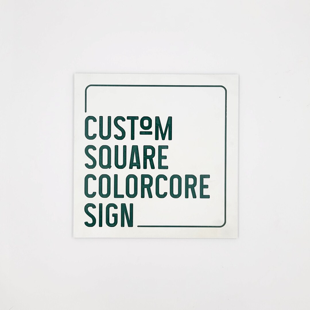 Square Colorcore Sign - Etsy