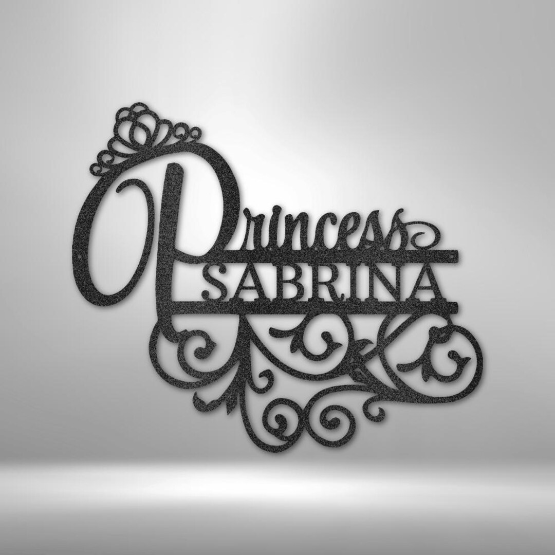 Custom Princess Metal Monogram Wall Sign SS252 - Etsy