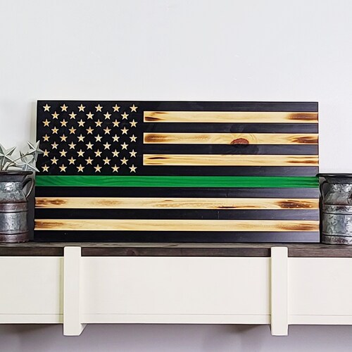 Thin Green Line Distressed - Etsy