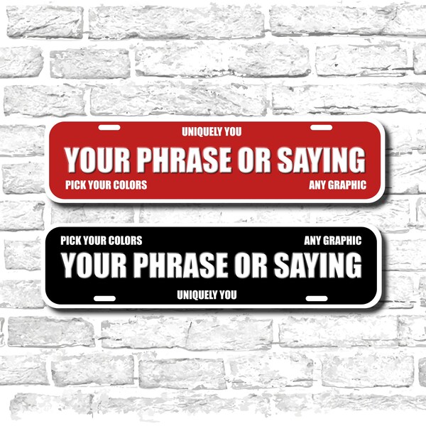 Custom License Plate Topper - Etsy