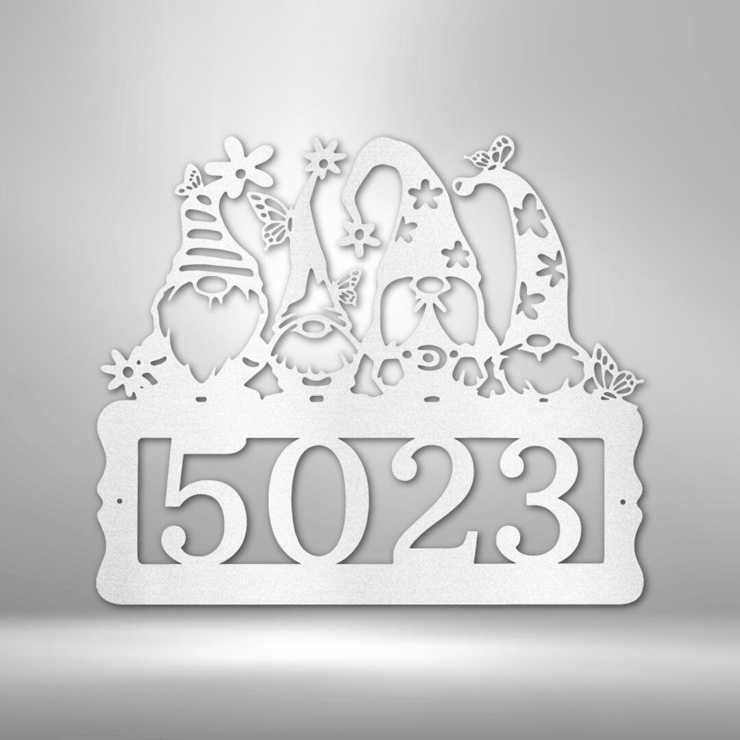Custom Gnome Address Metal Monogram Sign SS142 - Etsy