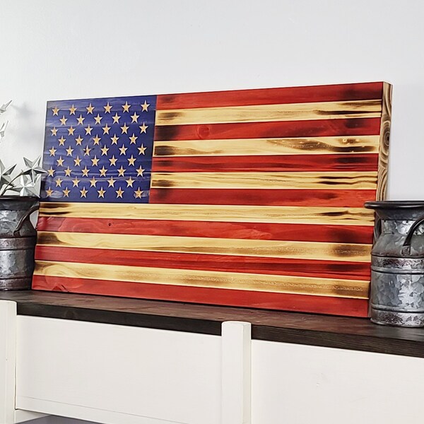 Rustic American Flag - Etsy