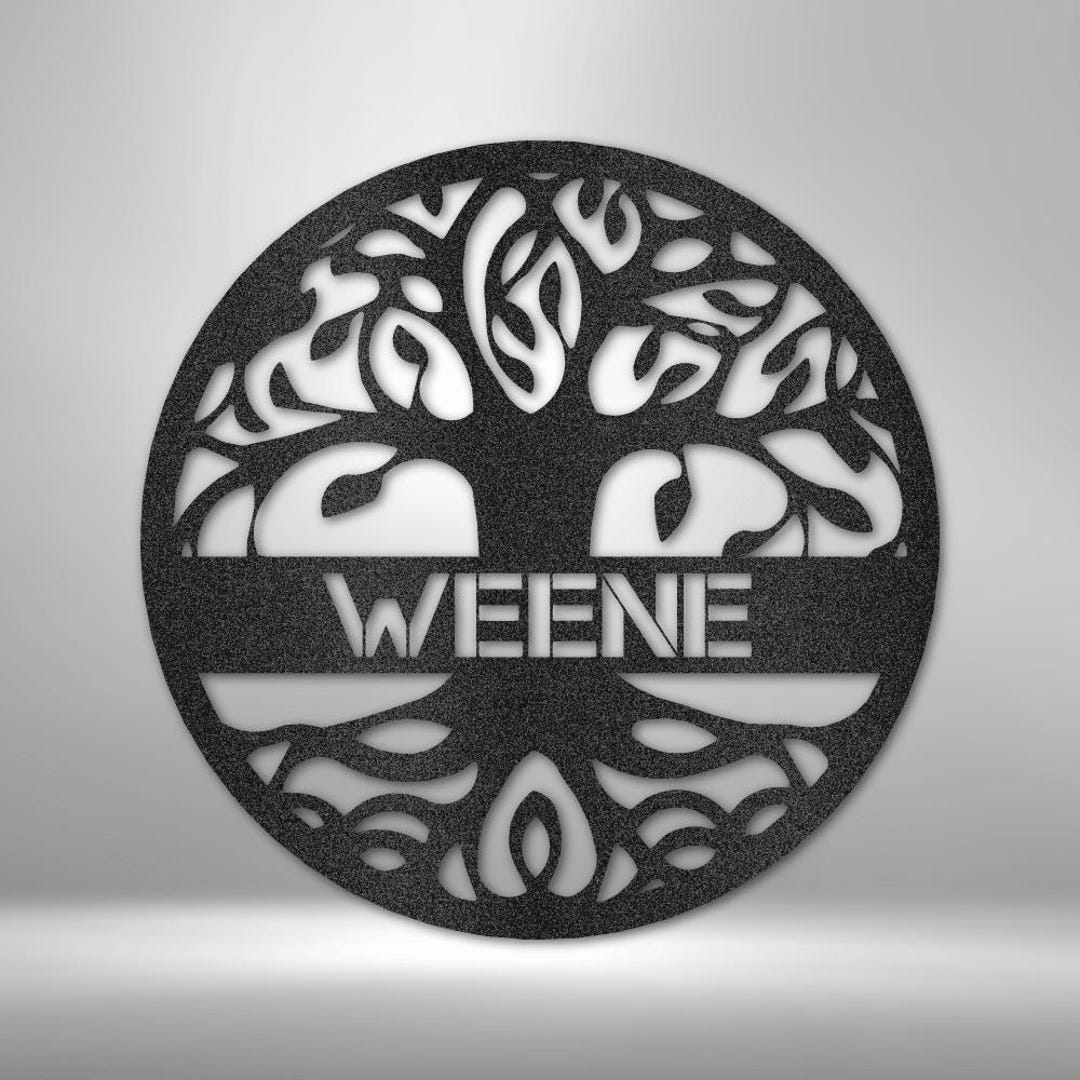 Custom Tree of Life Metal Monogram Wall Sign SS243 - Etsy