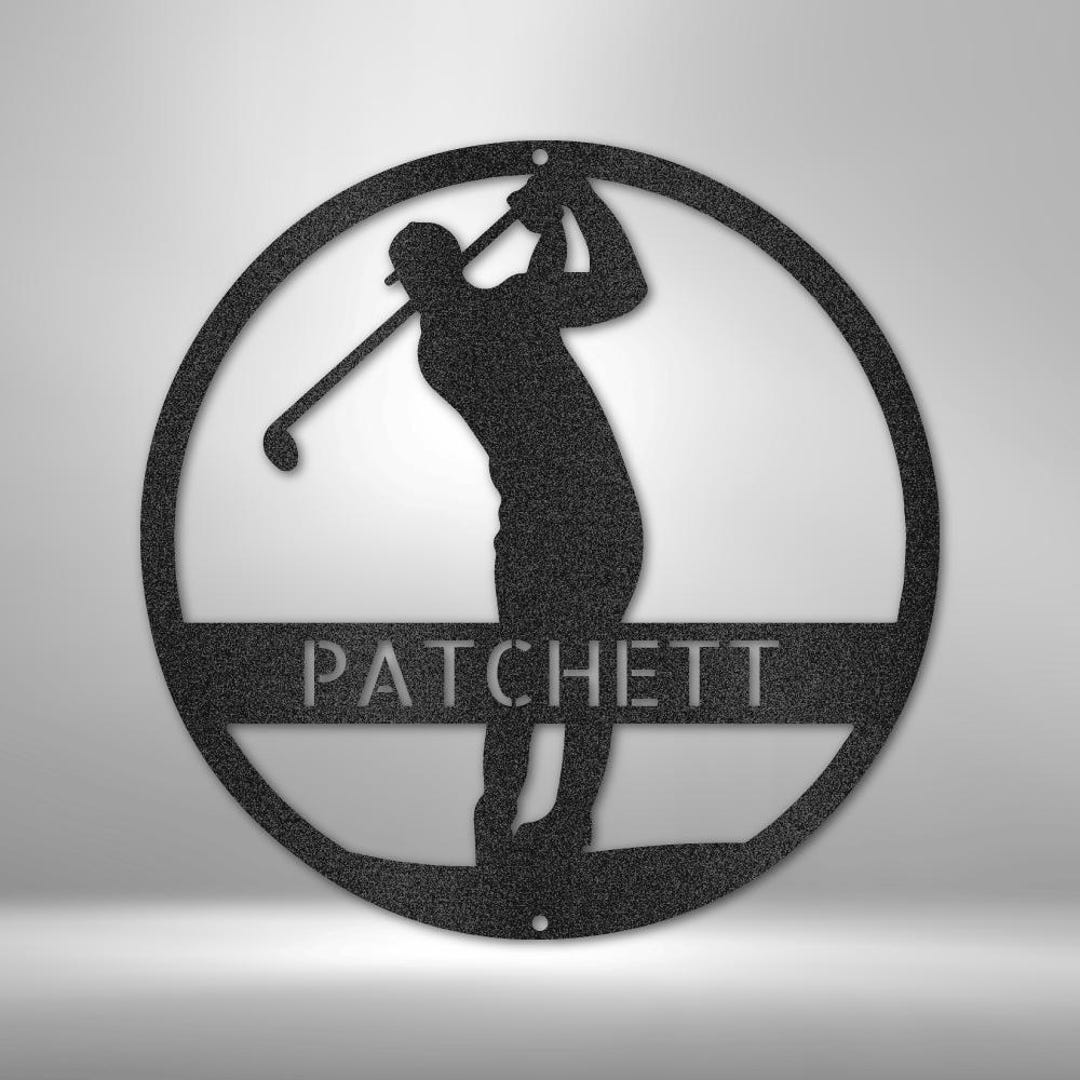 Custom Golfer Metal Monogram Wall Sign - SS147 - Etsy