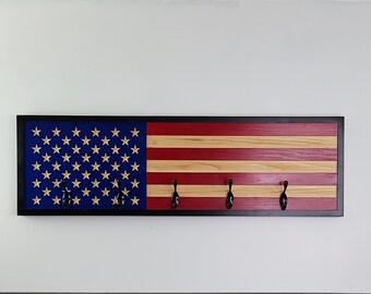 American Flag Coat Rack | Etsy