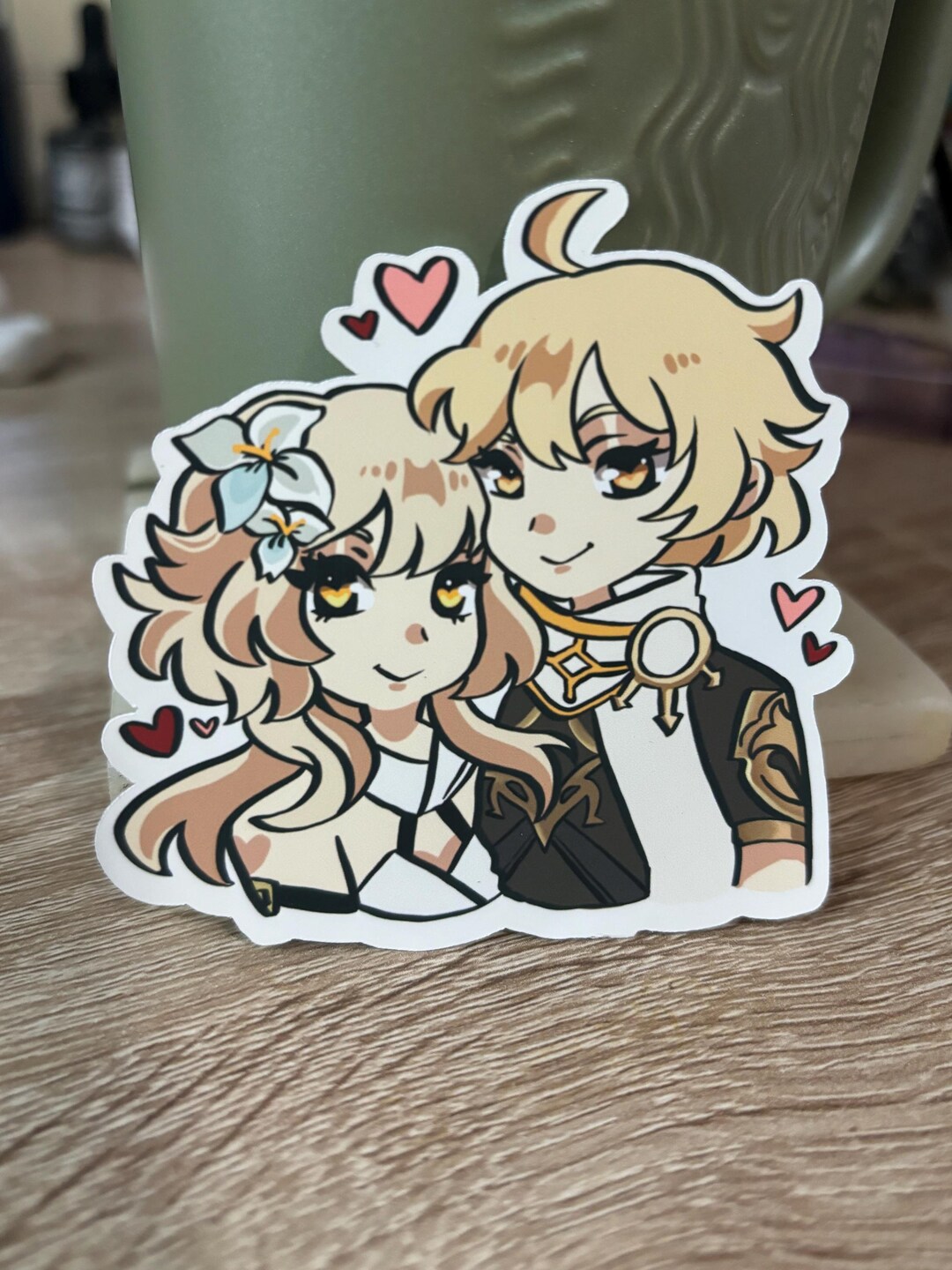 Genshin Impact Lumine and Aether Sticker - Etsy