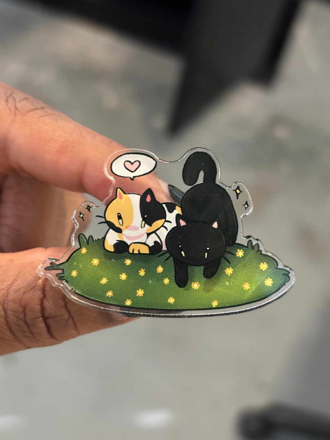 Cute Calico X Black Cat Acrylic Pin - Etsy