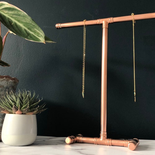 Copper Pipe Jewellery Stand for Necklaces and Bracelets - Etsy