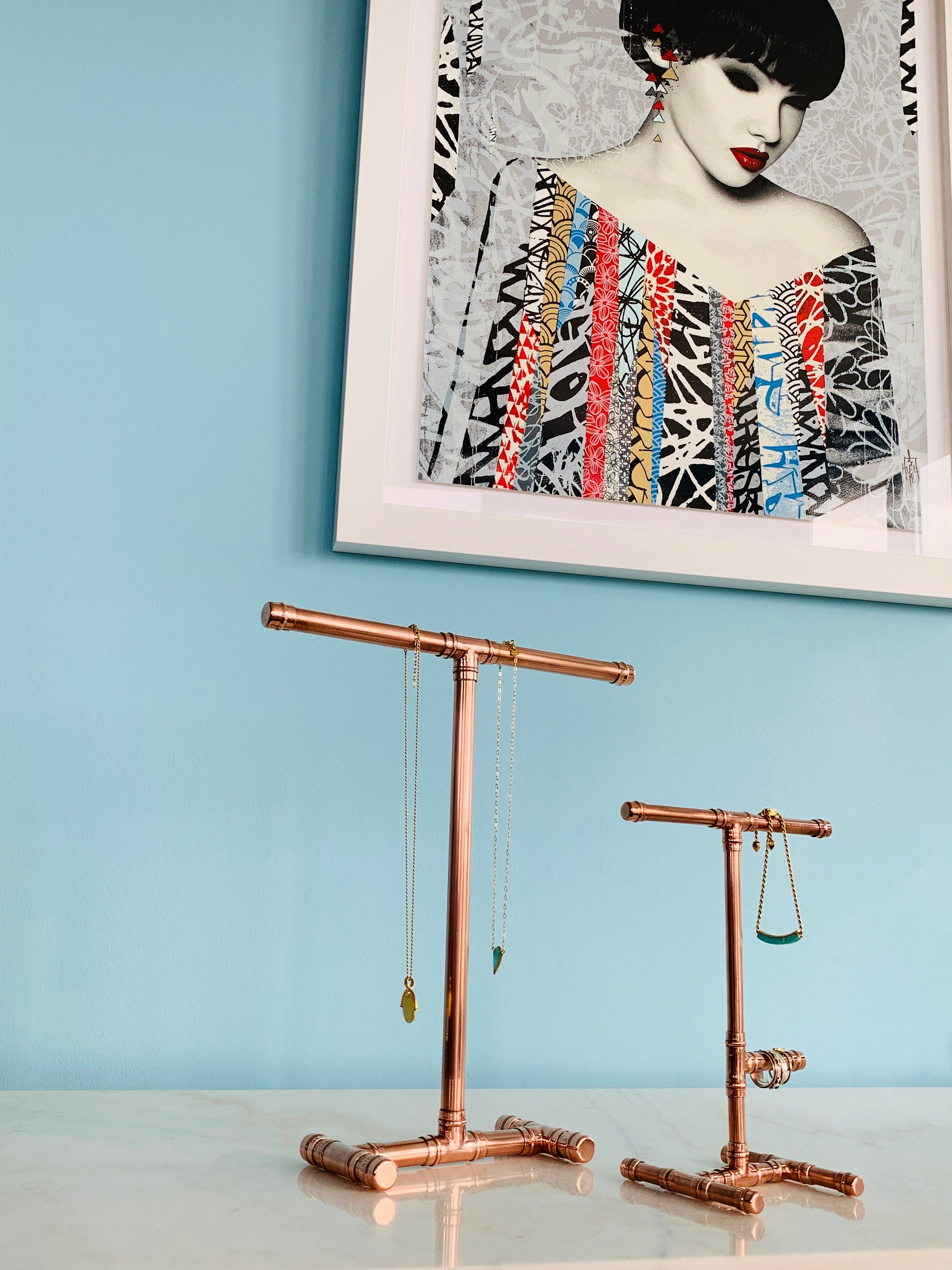 Copper Pipe Jewellery Stand for Necklaces and Bracelets - Etsy