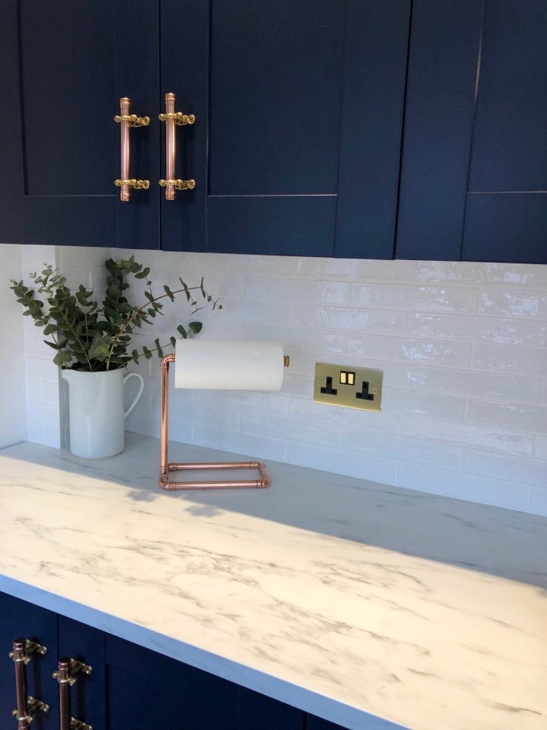 Copper Pipe Kitchen Roll Holder / Stand - Etsy