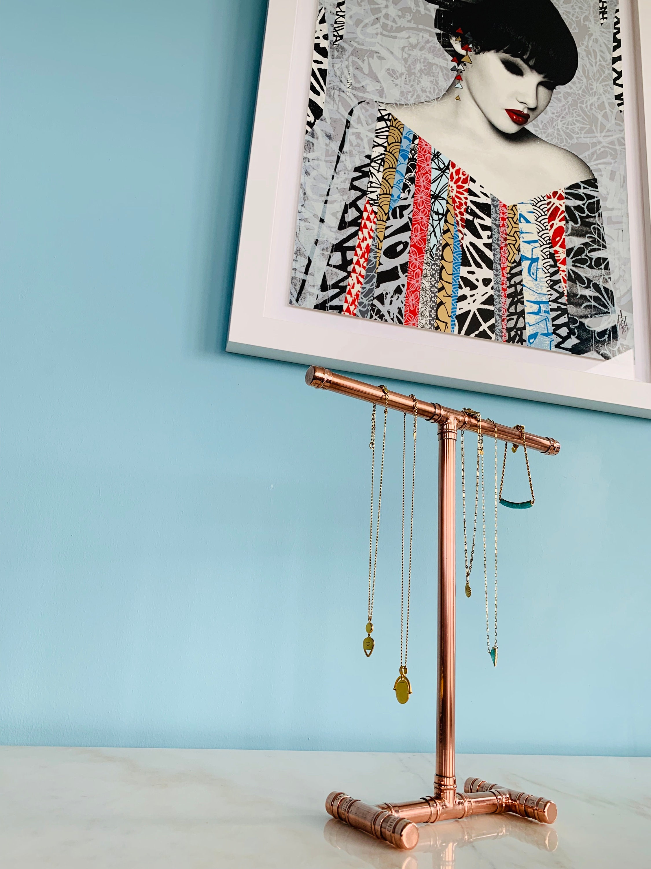 Copper Pipe Jewellery Stand for Necklaces and Bracelets - Etsy