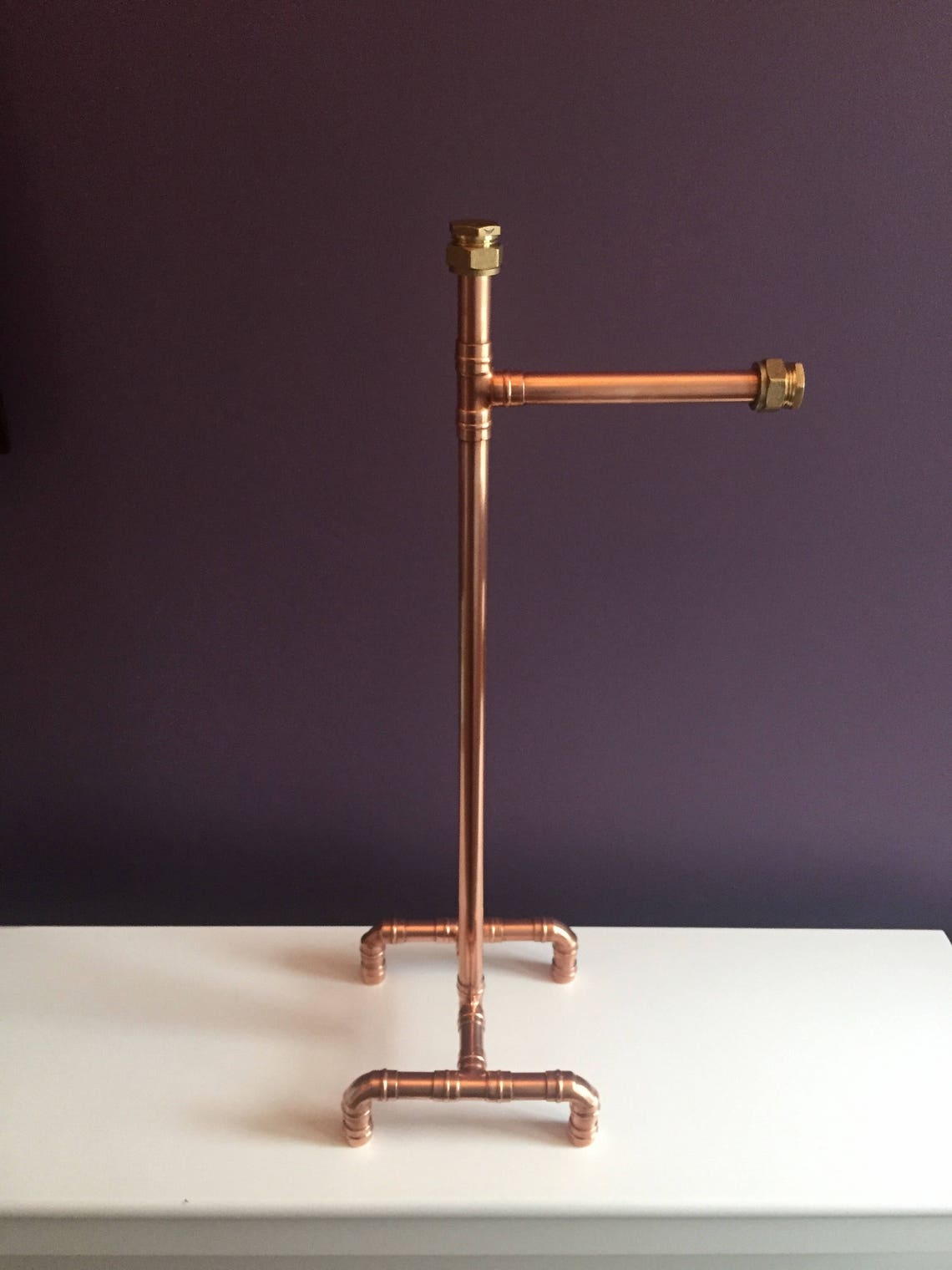 Industrial Copper Pipe Free Standing Toilet Roll Holder Stand | Etsy
