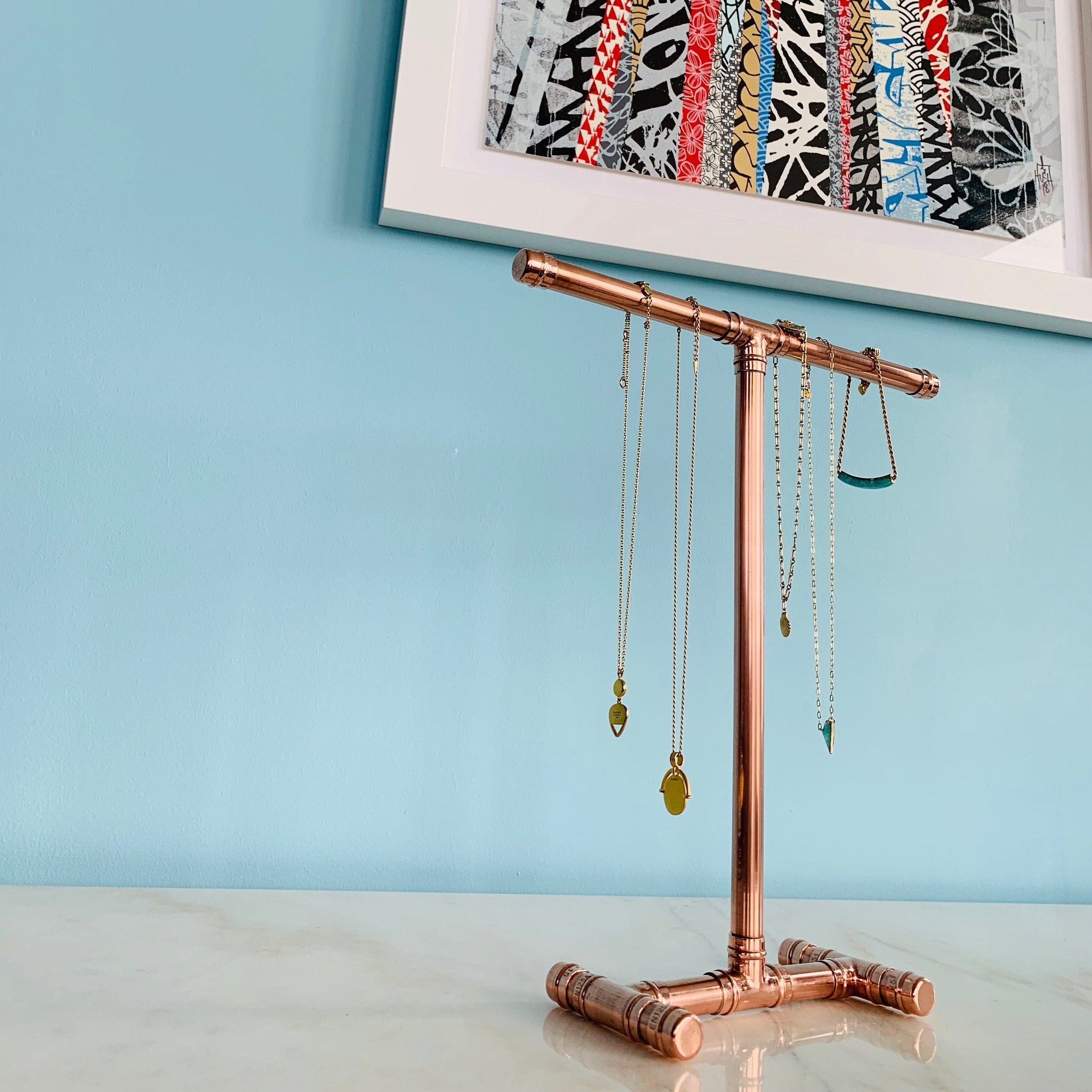 Copper Pipe Jewellery Stand for Necklaces and Bracelets - Etsy