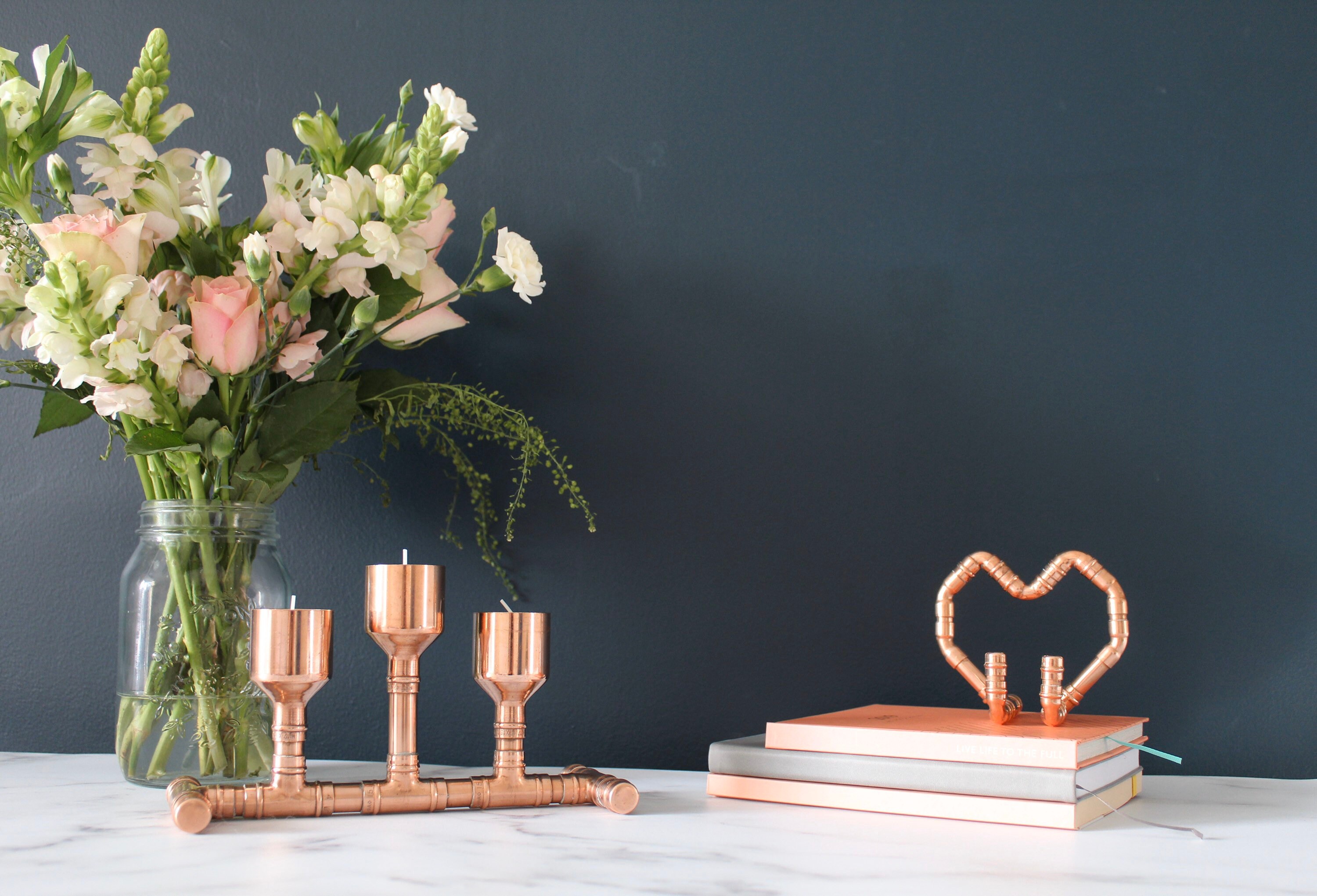 Copper Pipe Heart Decoration Photograph & Business Card - Etsy