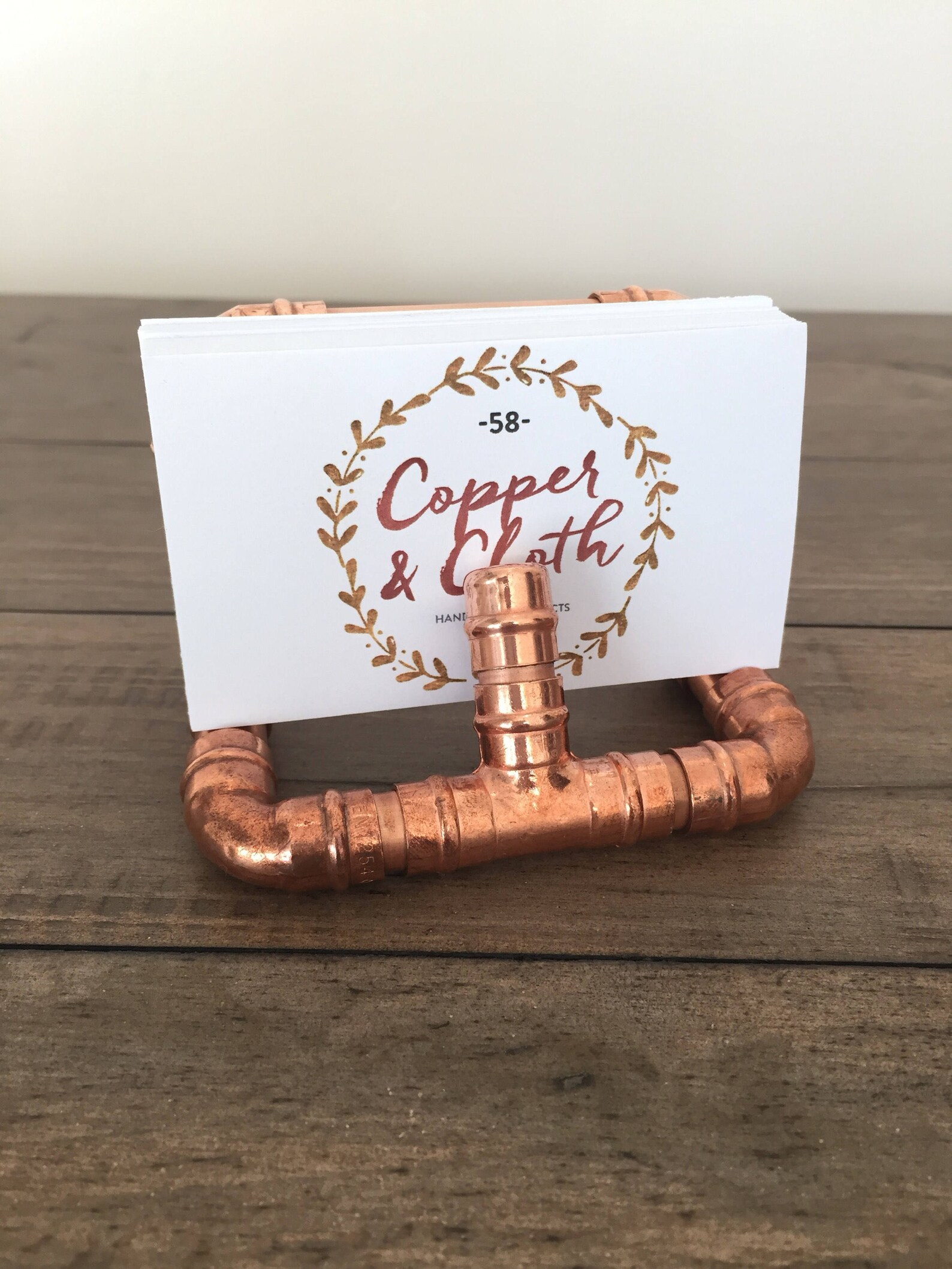 Industrial Copper Pipe Business Card Holder & Place Card | Etsy