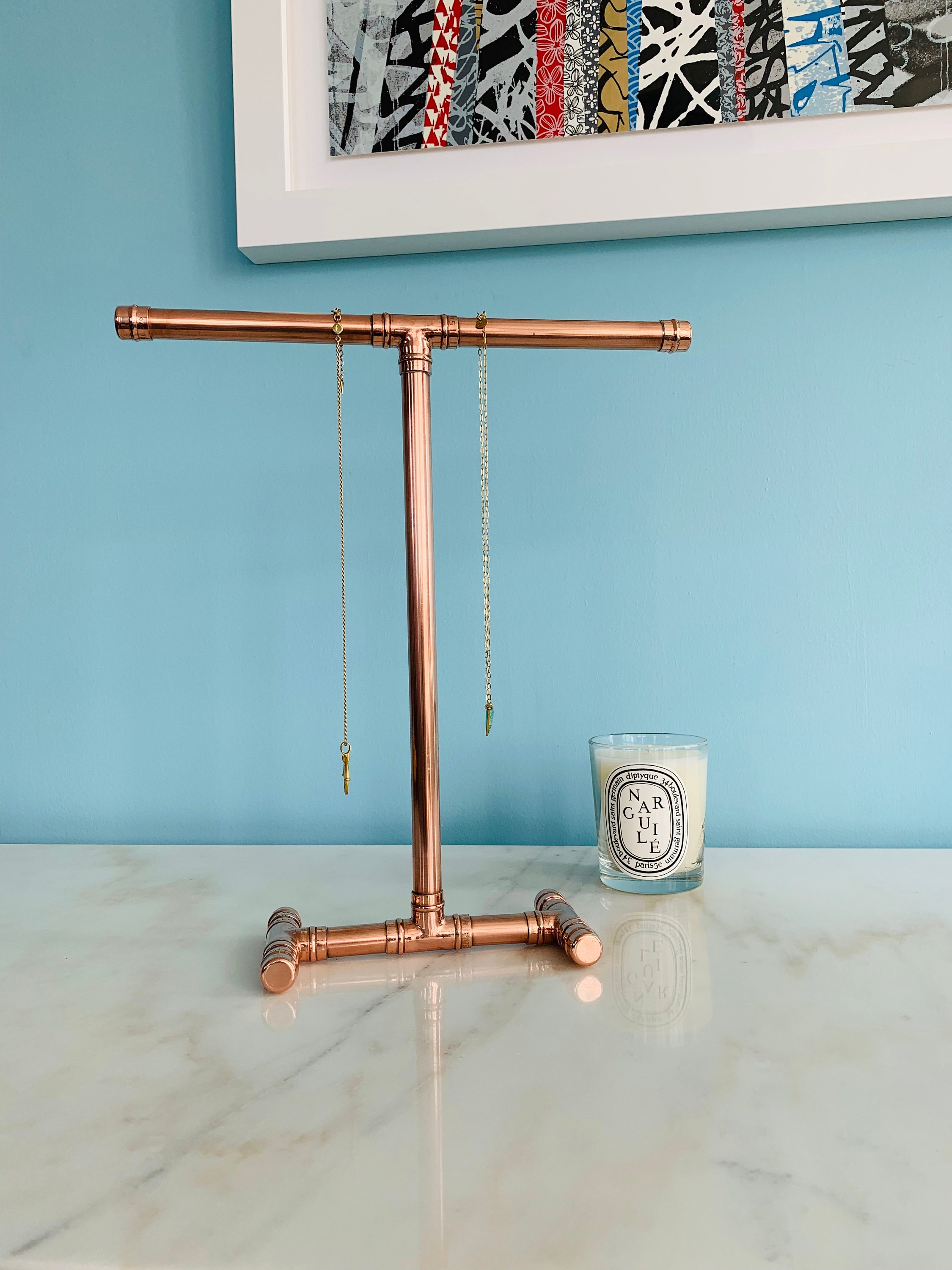 Copper Pipe Jewellery Stand for Necklaces and Bracelets - Etsy