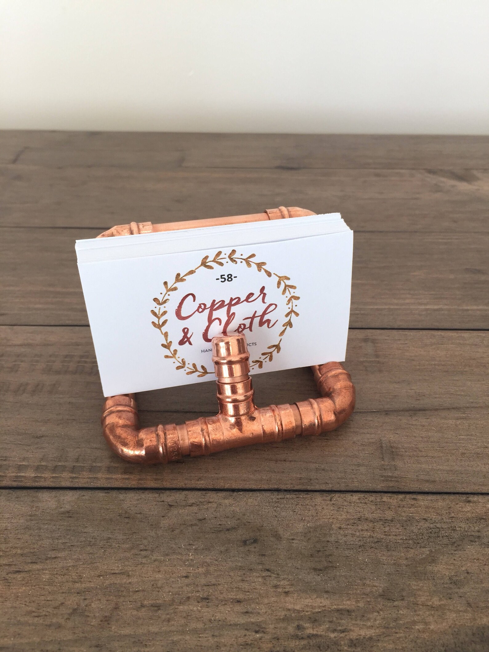 Industrial Copper Pipe Business Card Holder & Place Card | Etsy