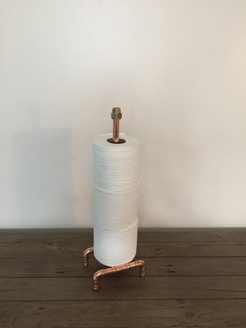 Industrial Copper Pipe and Brass Toilet Roll and Kitchen Roll | Etsy