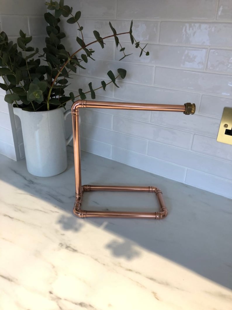 Copper Pipe Kitchen Roll Holder / Stand - Etsy
