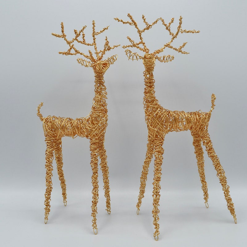 Gold Reindeer - Etsy