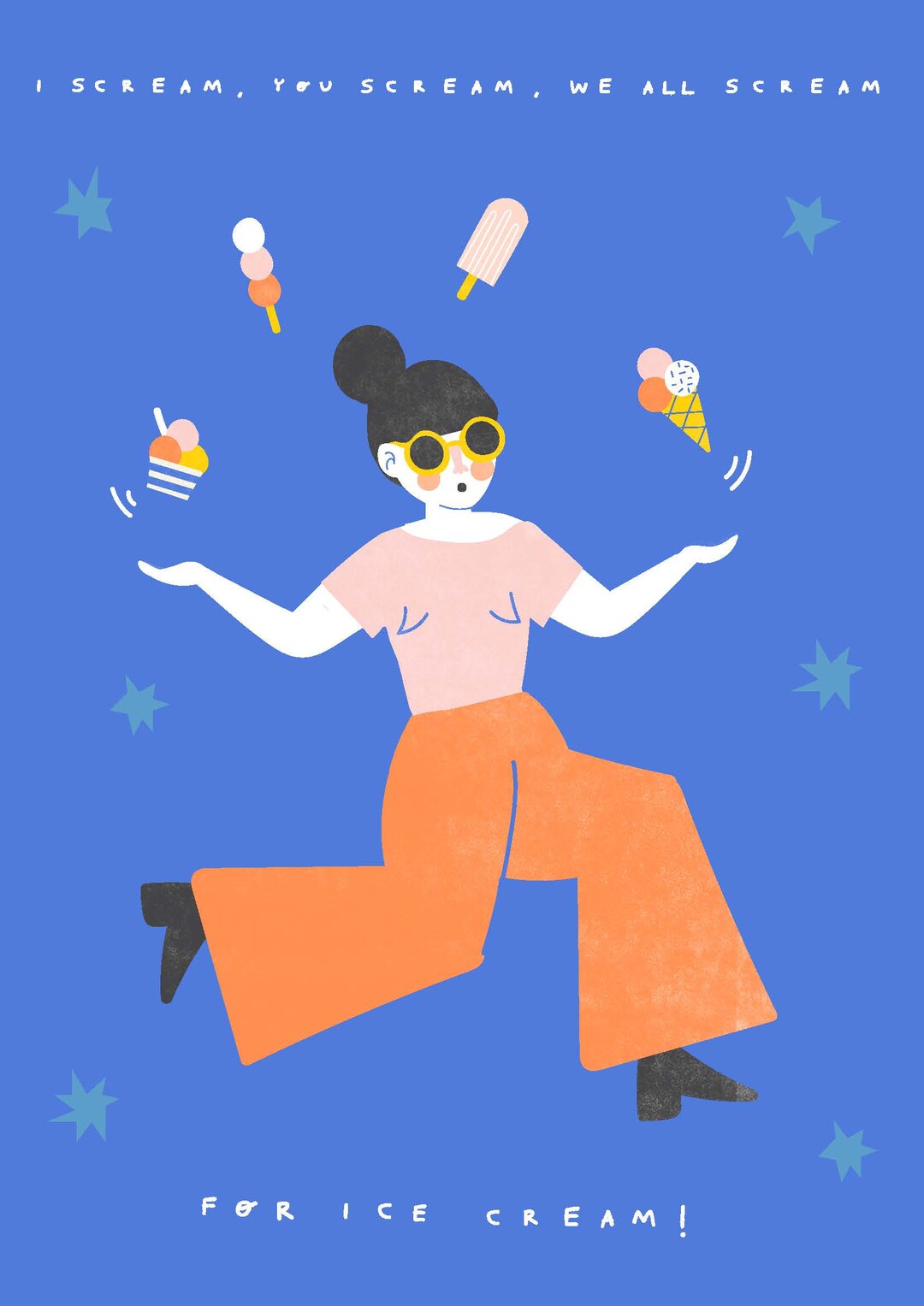 I Scream for Ice Cream Illustration | Ice Cream Wall Art | Food ...