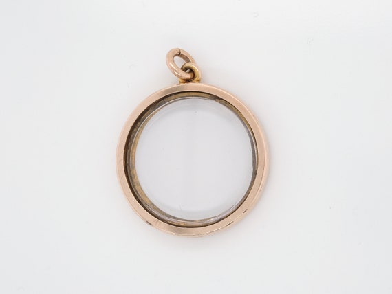 Antique Rose Gold Locket (glass front and back) 9ct … - Gem