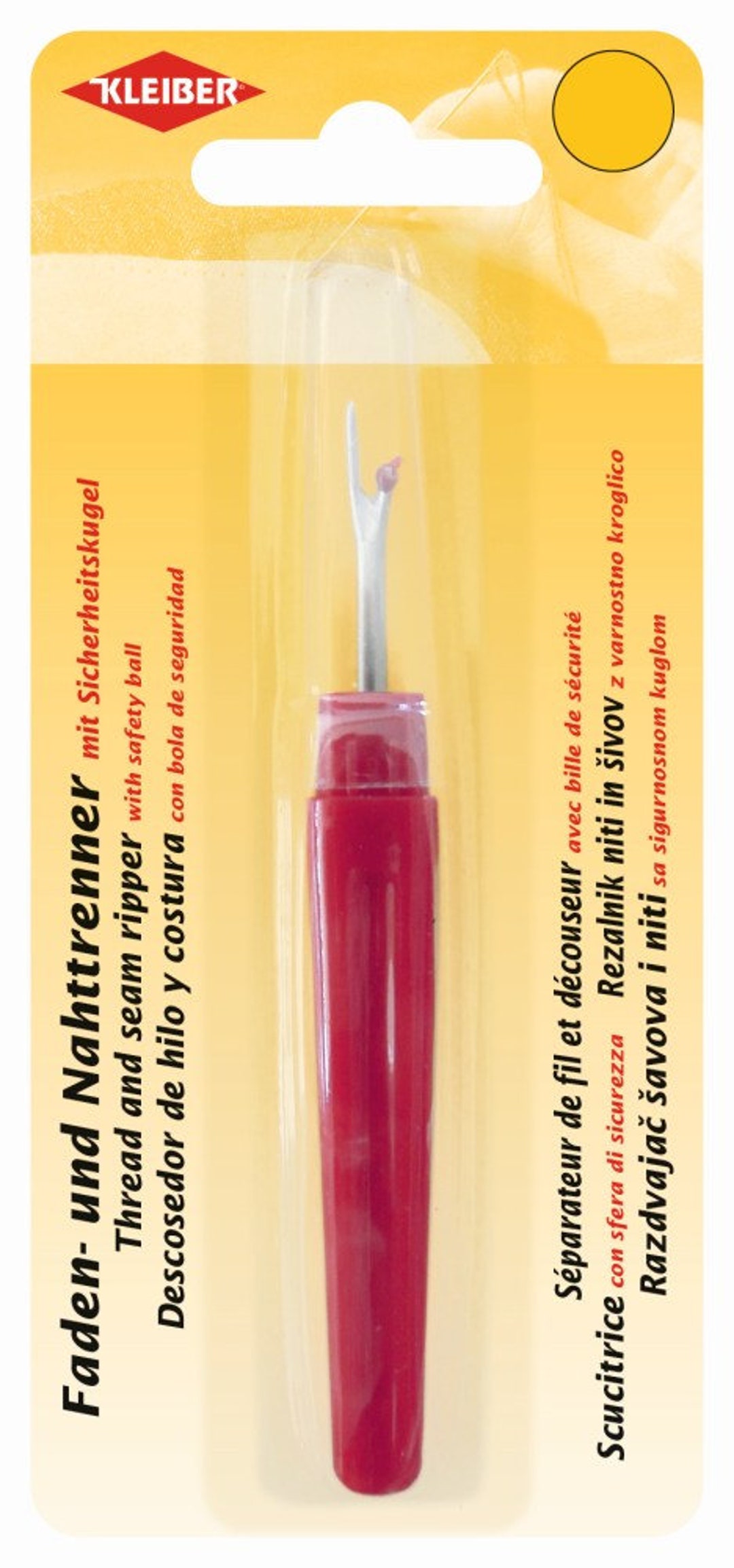 Kleiber 92178 Thread and Seam Separator With Safety Ball, Red, Approx ...