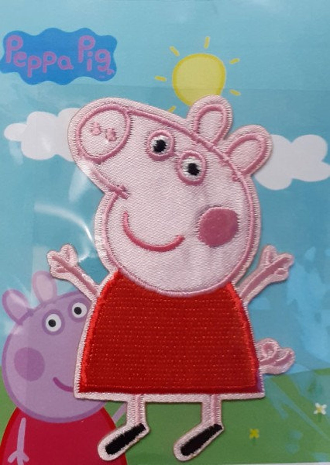 HKM 42502 Peppa Red Application, Peppa Wutz Temple Pattern, Patch - Etsy