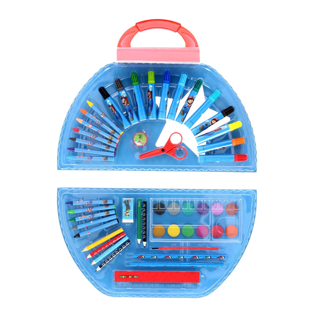 Super Mario Painting Case, 51 Pieces, Painting Set by Mario, Luigi & Co ...