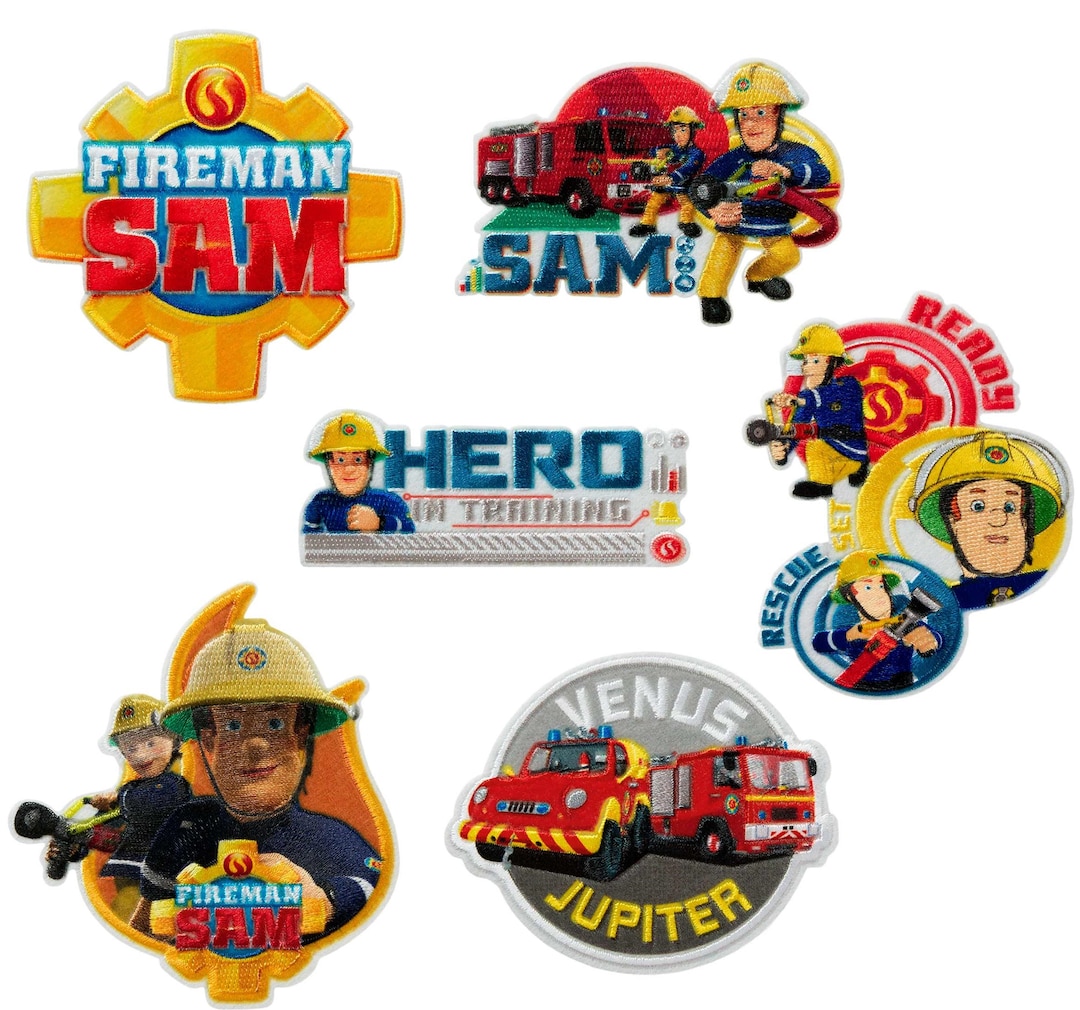 Mono Quick Fireman Sam, Appliqué, Patch, Iron-on, Sew-on, Iron-on Image ...