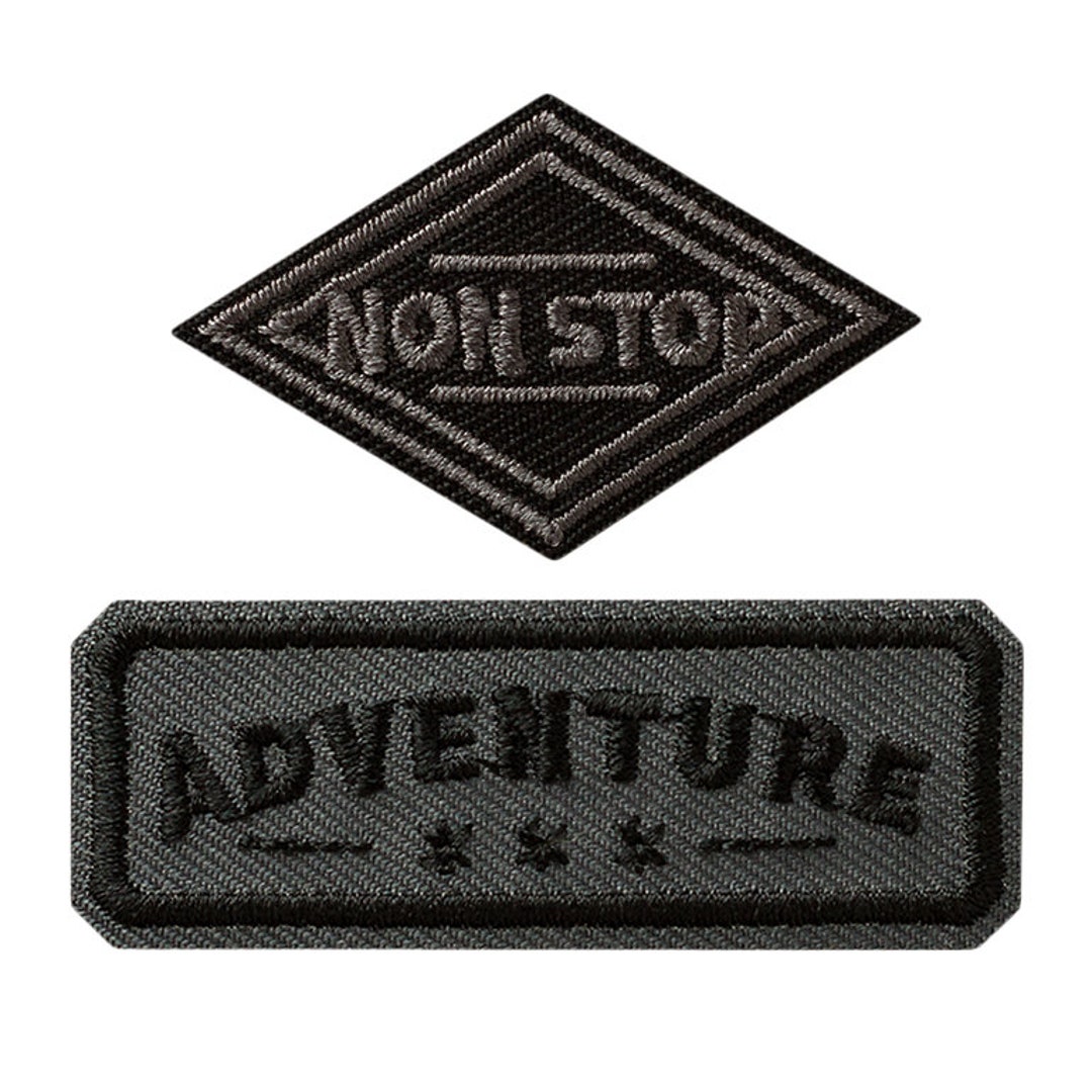 Mono Quick 10016 Adventure Non Stop Logo 2-piece Appliqué, Iron-on ...