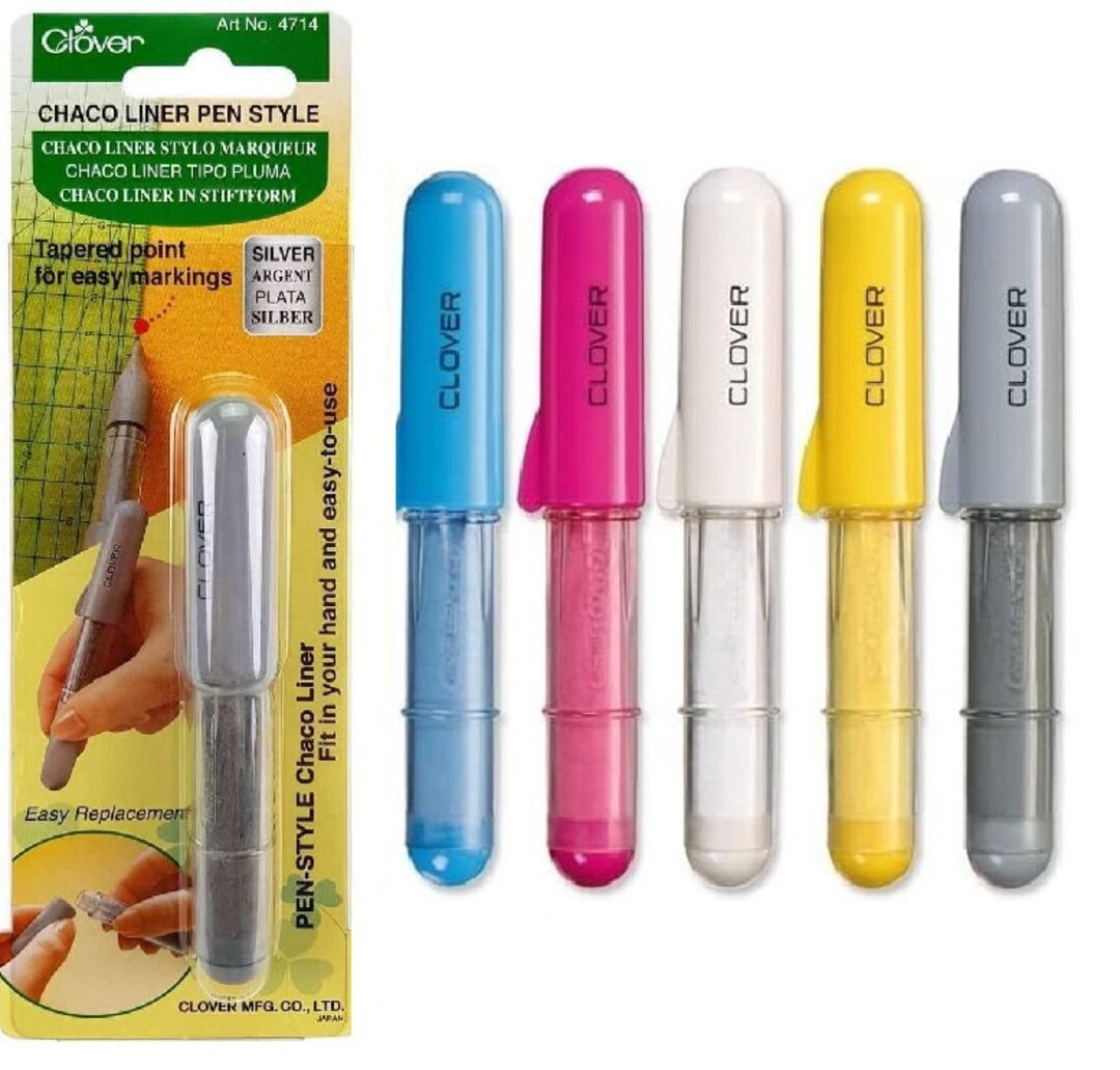Clover 471x Chaco Liner Pen OR 472x Refiller, Chalk Pen, Pink, Blue ...