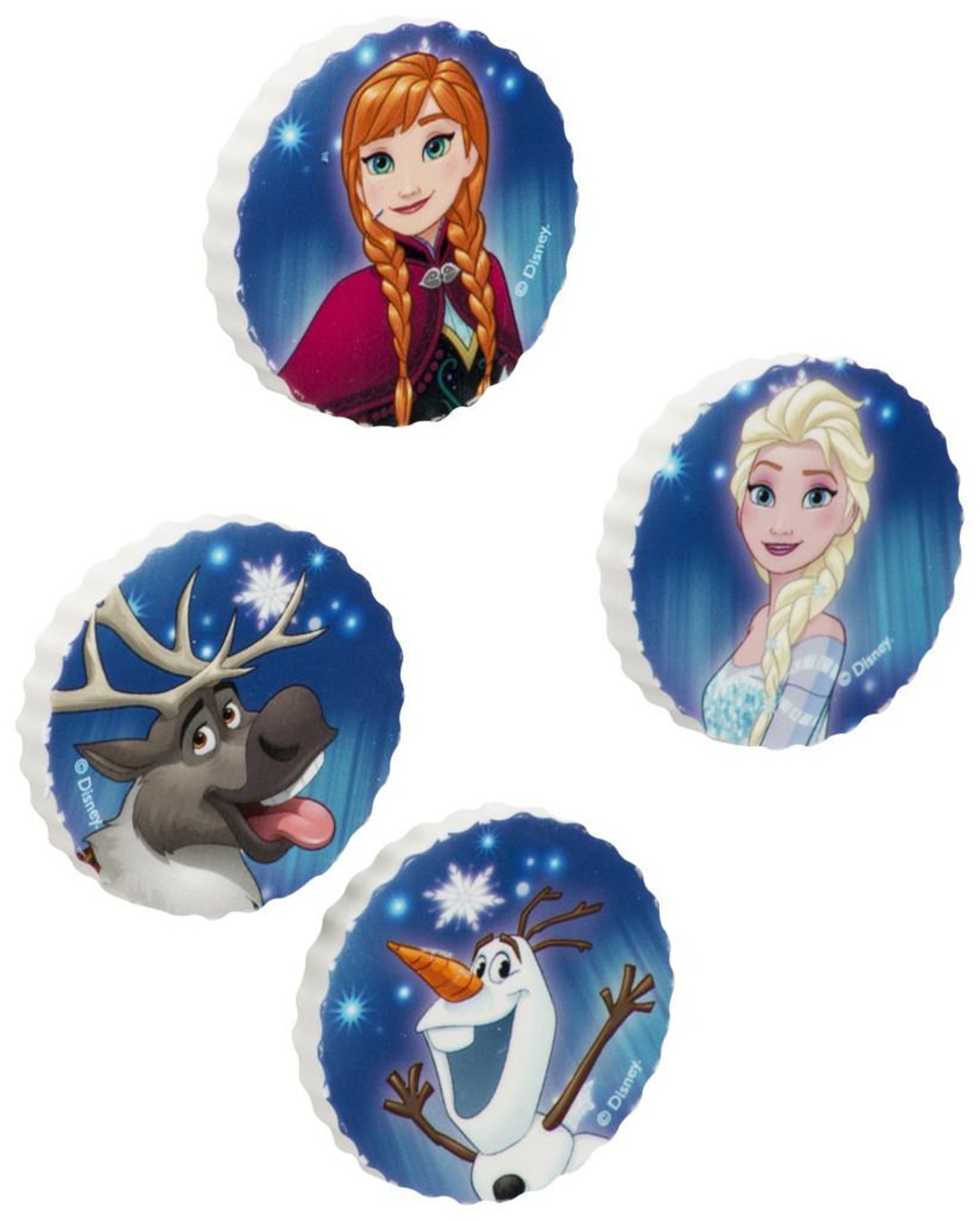 Frozen Erasers From Disney's Frozen Pack of 4 Sugar-sweet Erasers, Anna ...