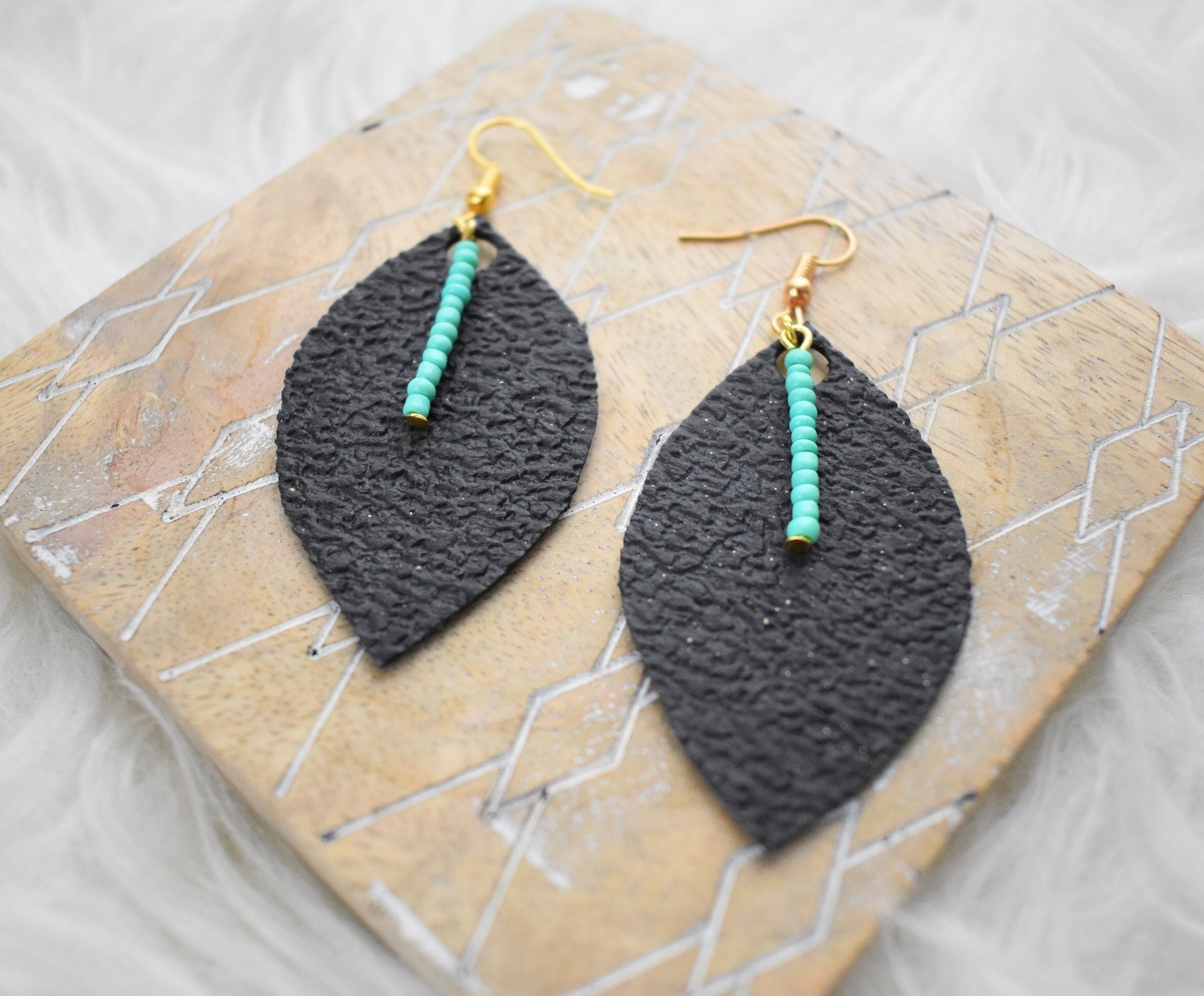 Upcycled rubber earring, medium minimalist earring, eccentric earring ...