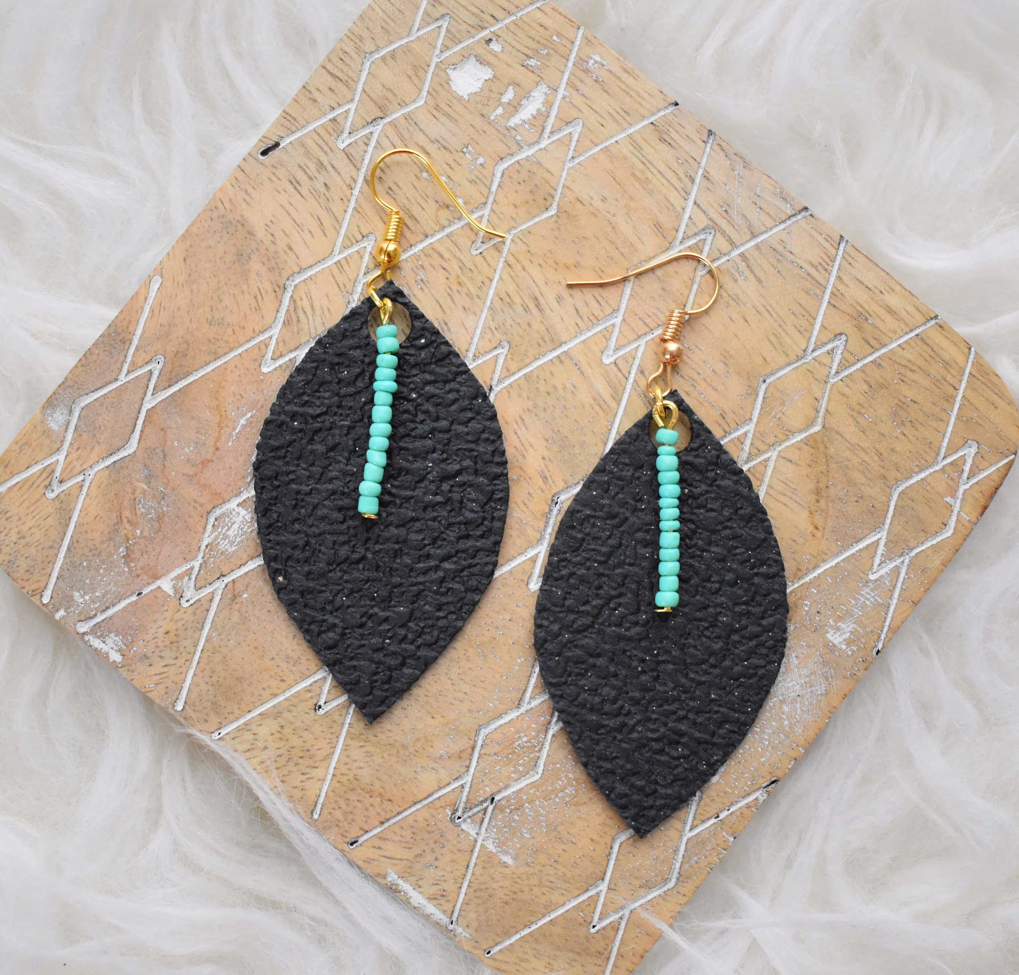 Upcycled rubber earring, medium minimalist earring, eccentric earring ...