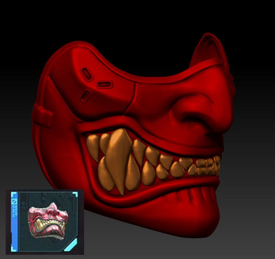 Cyberpunk 2077 Tyger Claw Samurai Mask STL - Etsy