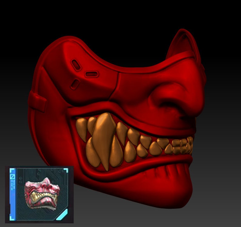 Cyberpunk 2077 Tyger Claw Samurai Mask STL - Etsy