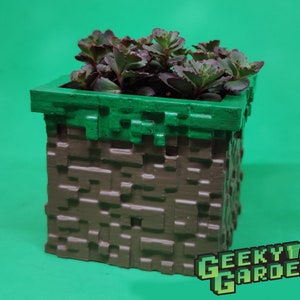 Minecraft Grass Block Planter Print File STL - Etsy