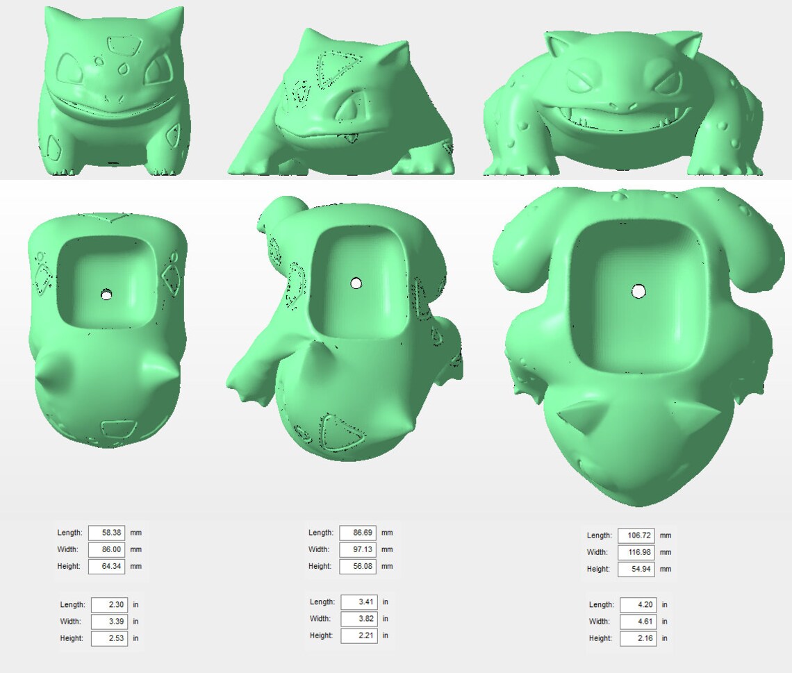 Pokemon Bulbasaur Ivysaur Venusaur Planter Set - Etsy