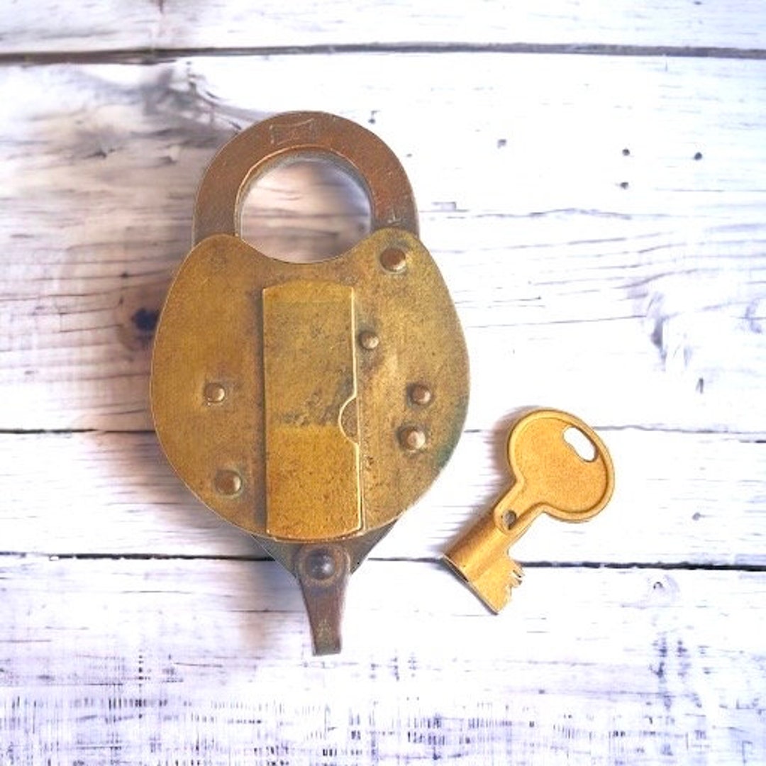 Vintage FRAIM Bronze Railroad Switch Lock With Key. Works Well. - Etsy