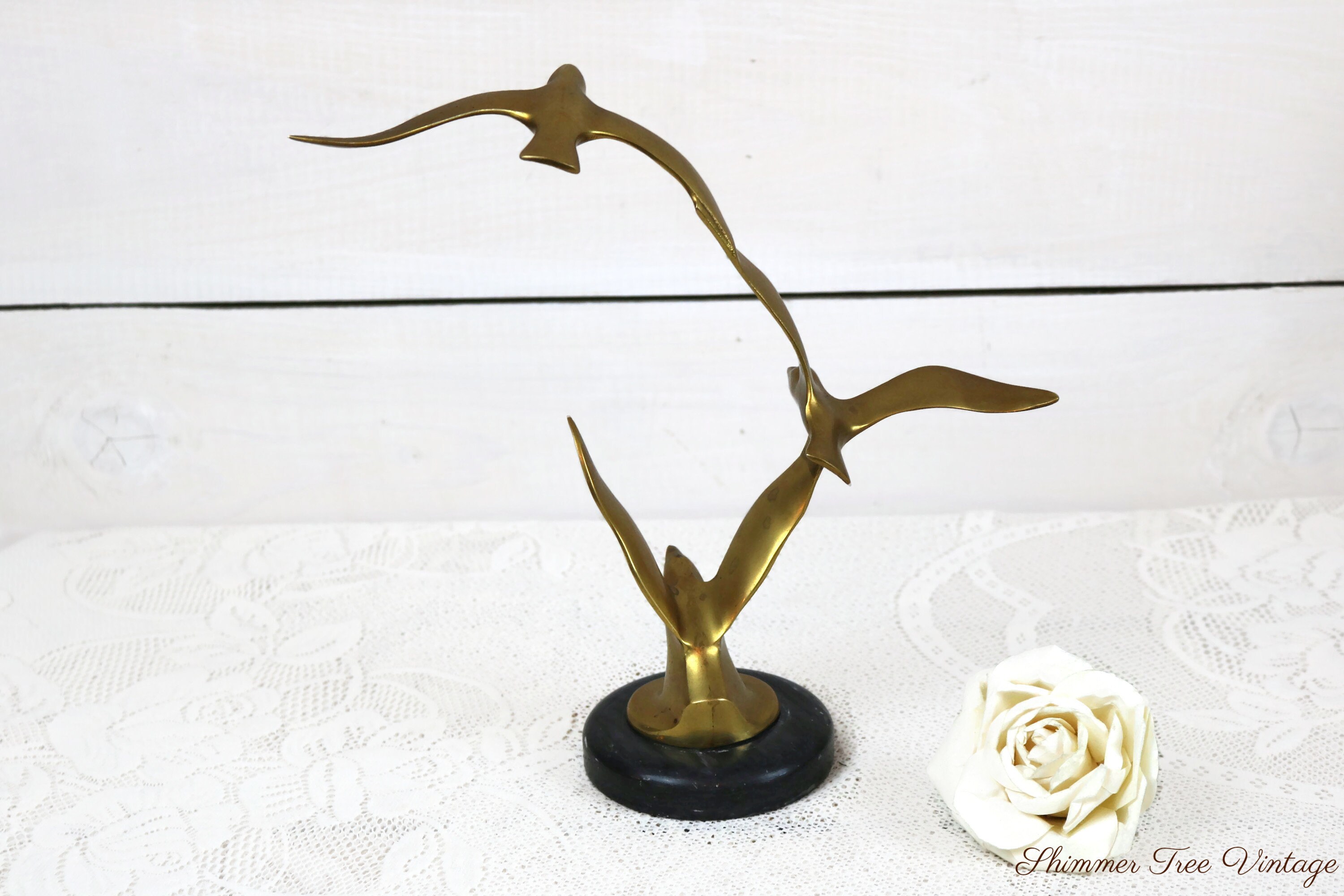 Figurines & Knick Knacks Art & Collectibles Vintage Brass Enesco Flying ...