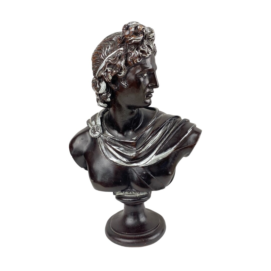 Vintage Plaster Bust of APOLLO Statue - Etsy