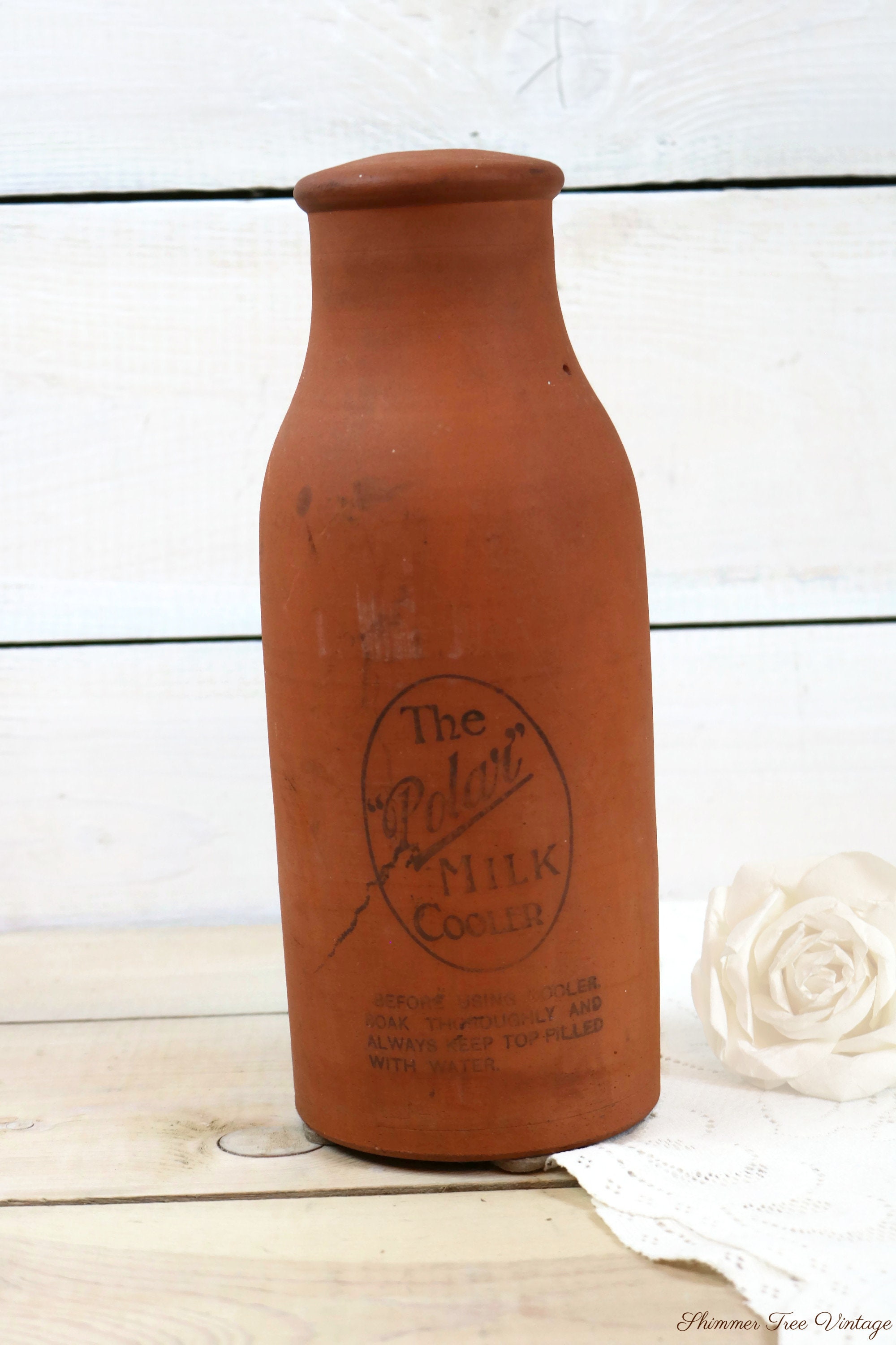 Antique Terracotta Milk bottle Cooler The Polar Milk Cooler | Etsy