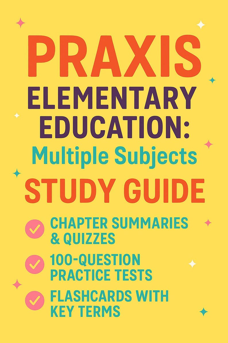 Praxis Elementary Education Multiple Subjects Study Guide PDF | 200 Key ...